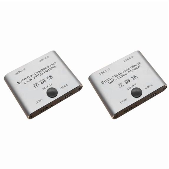 2X Bi Directional USB C Switch Splitter 8K USB C Switcher KVM 8K 60Hz ...