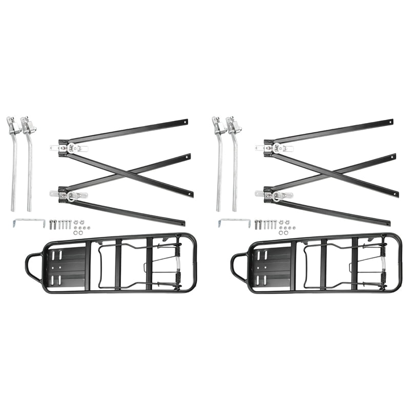 2X Bicycle Rack Aluminum Alloy 50KG Bike Disc Brake Rear Luggage Trunk ...