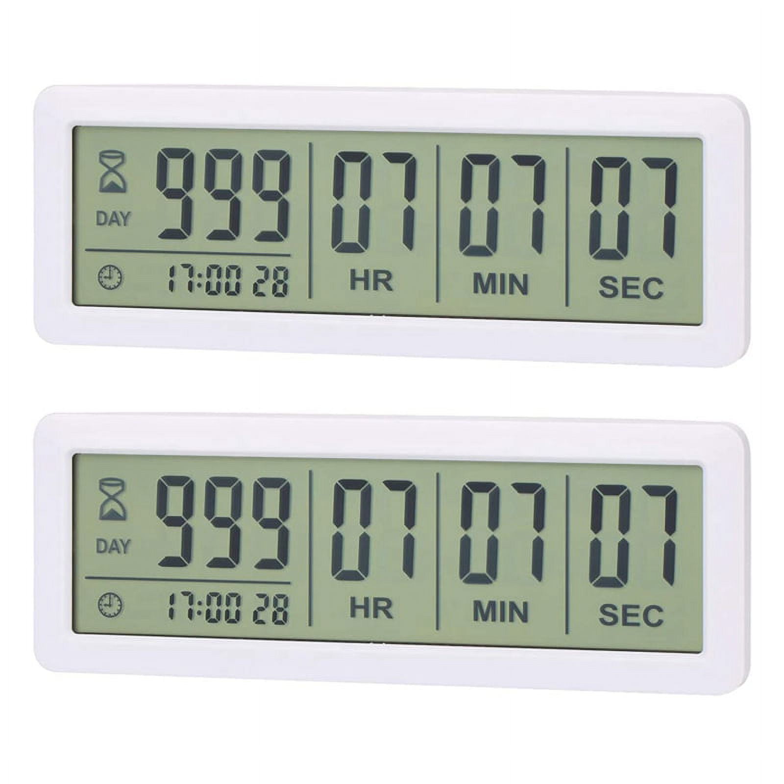 2X Big Digital Countdown Days Timer Clock - 999 Days Count Down Clock ...