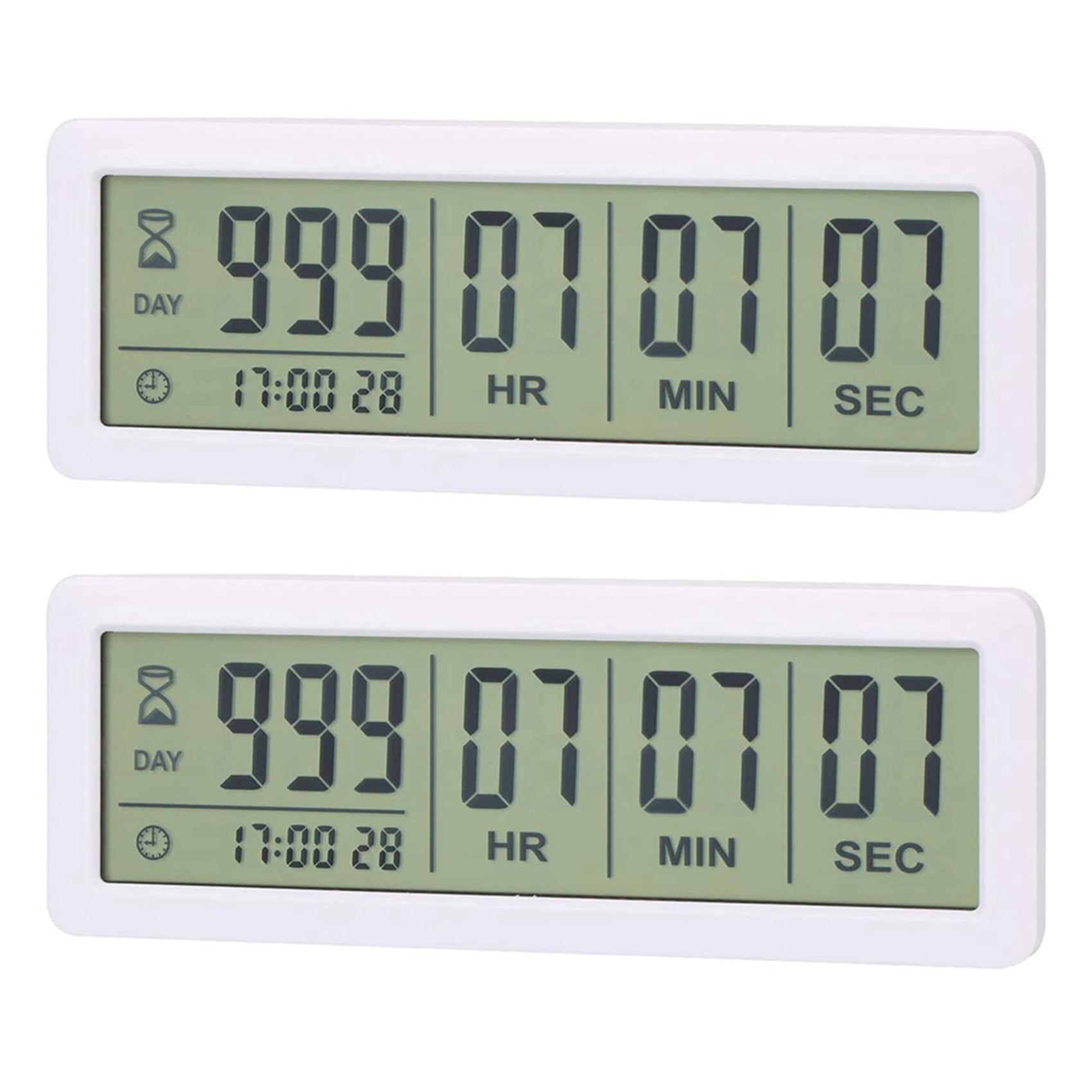 2X Big Digital Countdown Days Timer Clock - 999 Days Count Down Clock ...
