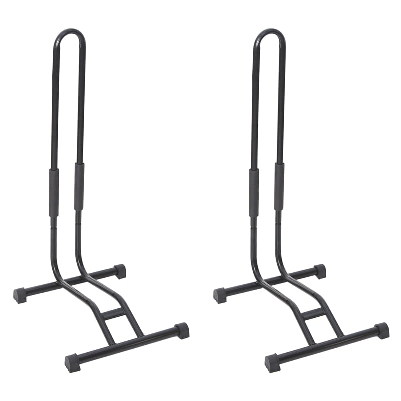 2X Bike Stand Bicycle Floor Parking Rack Storage Stand with Sponge Pad ...