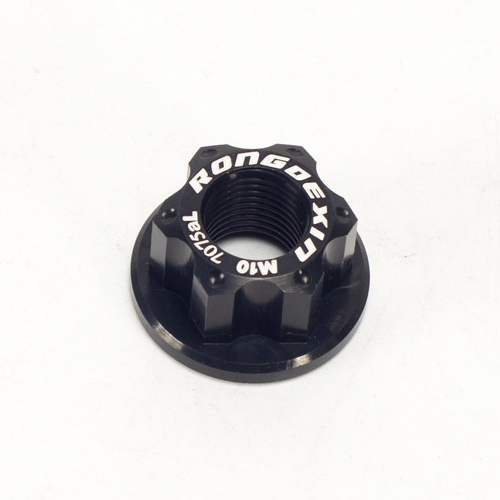 2X Bike Wheel Axle Nut 2 Pcs HUB M10 Gold Green Nut Purple Rear Wheel Red Wheel Axle Aluminum ...