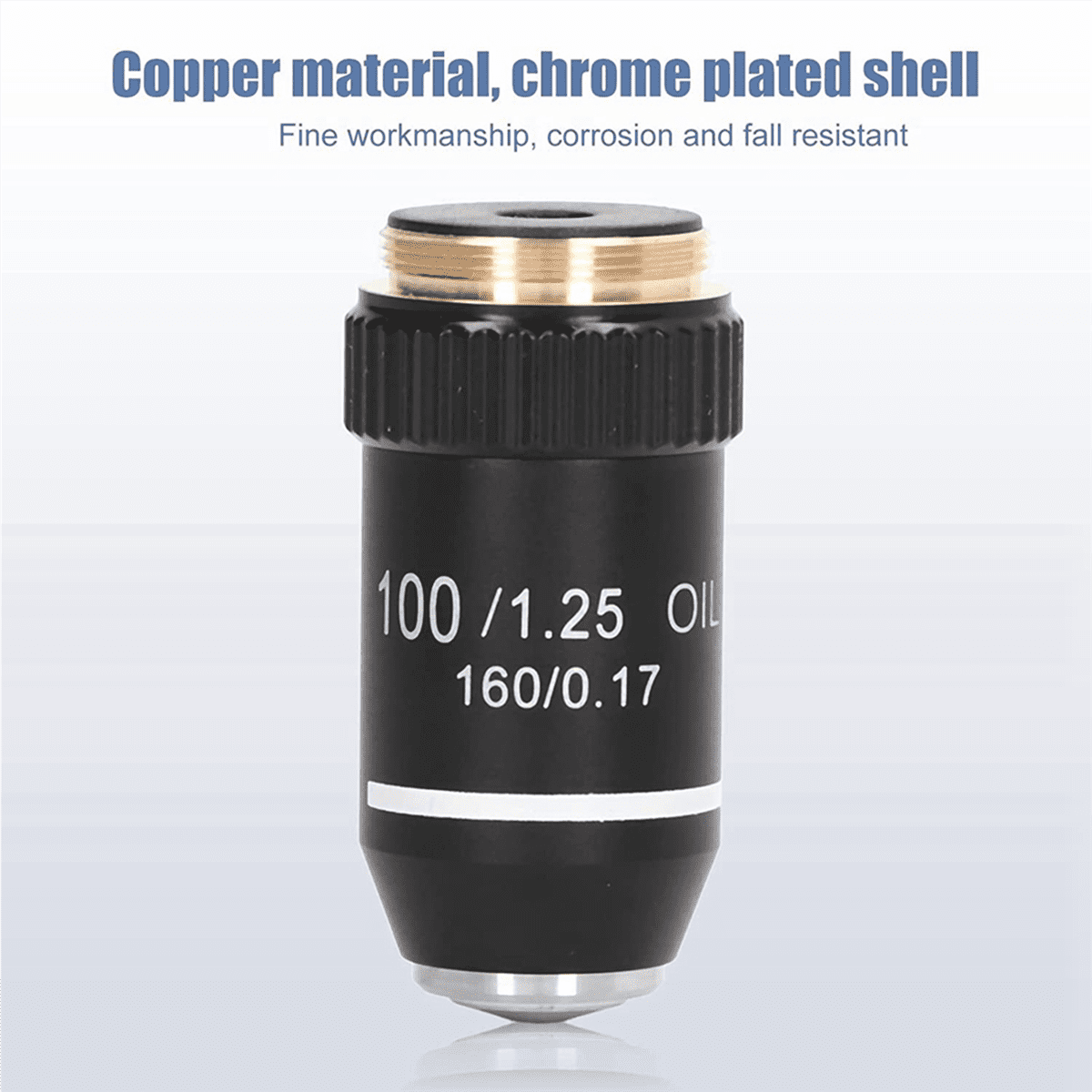 2X Biological Microscope Lens, 195 Achromatic Black Objective Lens 100X ...