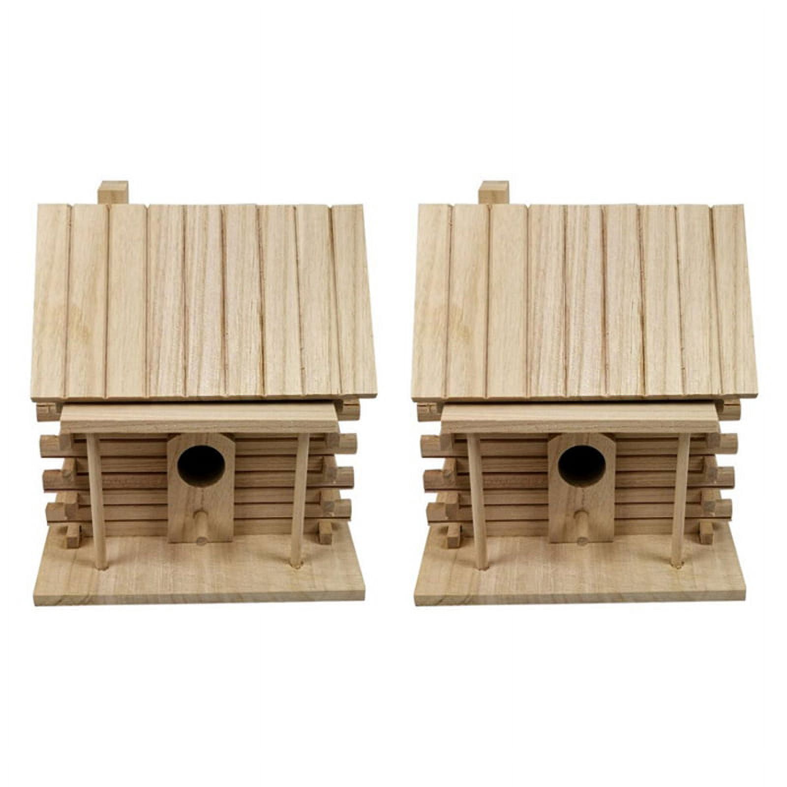 2X Bird House Wall-Mounted Wooden Nest Dox Box Cage Decoration Garden ...