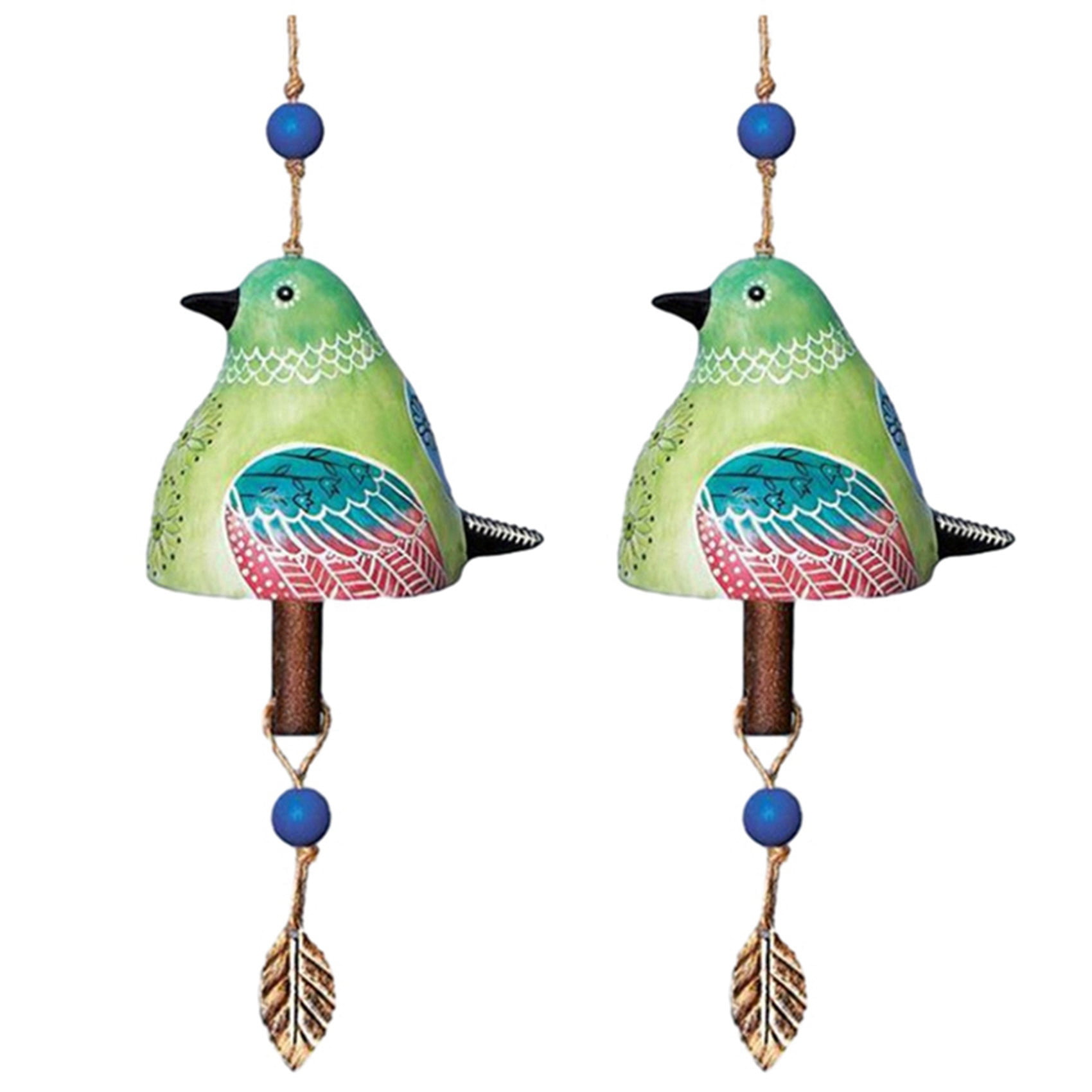 2X Bird Song Bell Garden Decoration,Hanging Rustic Wind Chime, Pendant ...