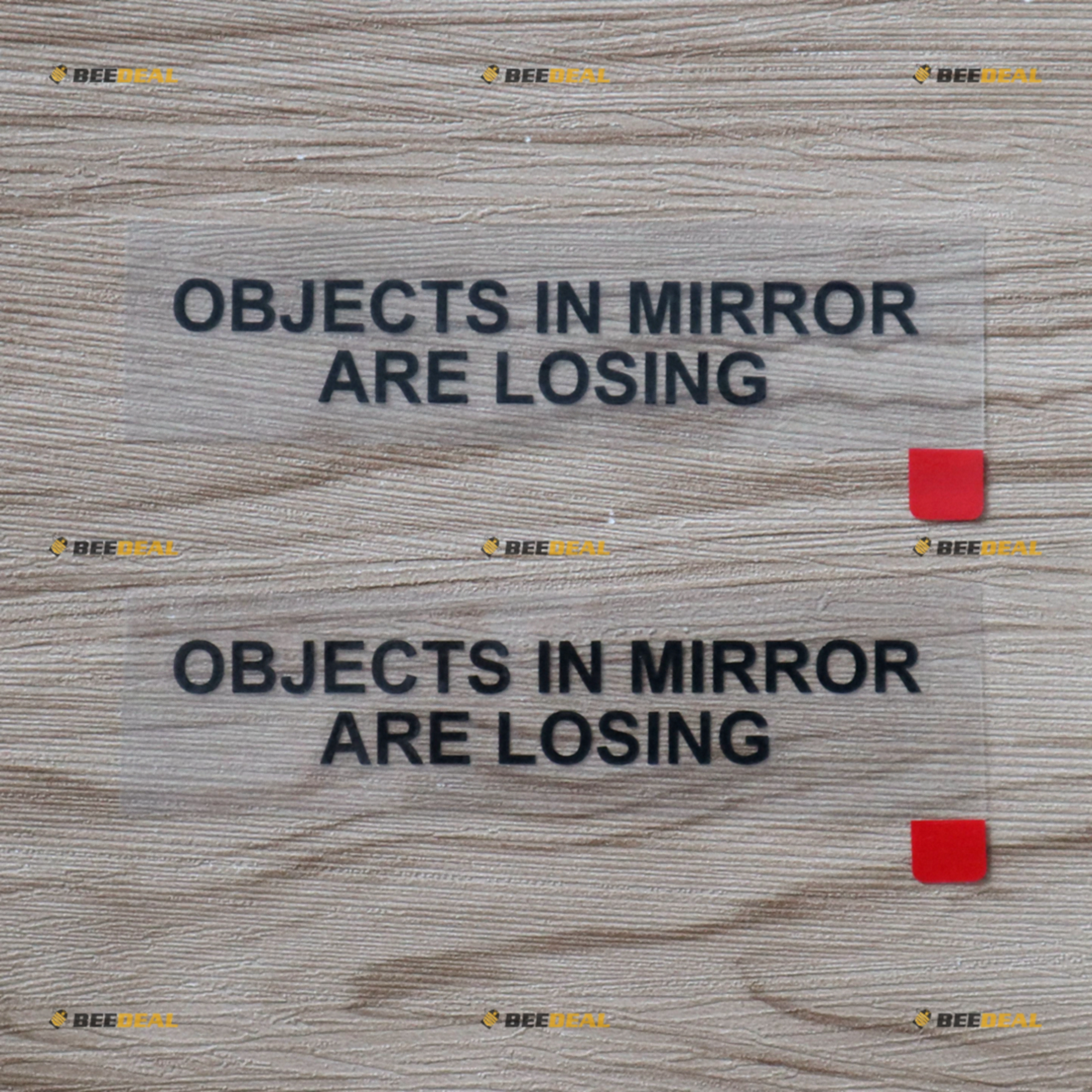 2X Black 4 Inches Objects in Mirror are Losing Decal Sticker Funny JDM ...