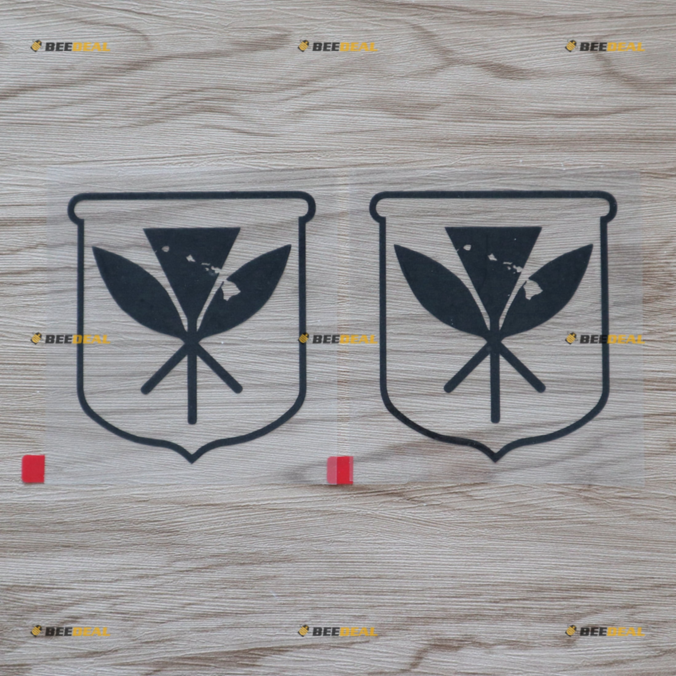 2X Black 4" Kanaka Maoli Flag Hawaiian Hawaii Decal Sticker Car Vinyl ...