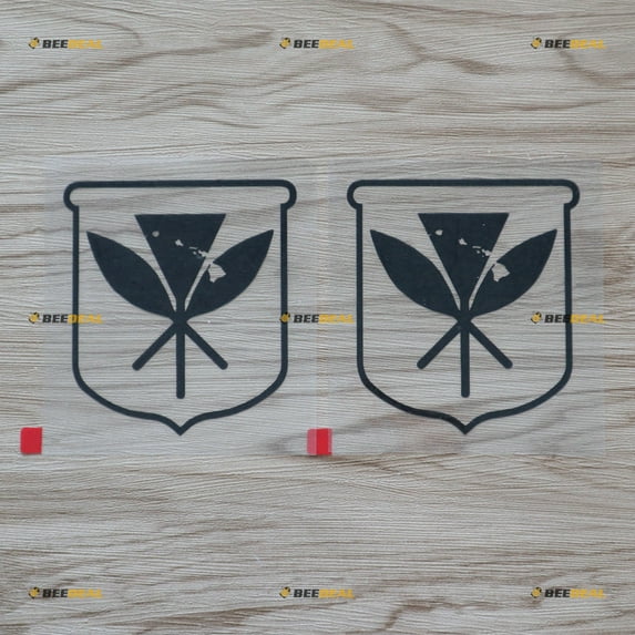 2X Black 4" Kanaka Maoli Flag Hawaiian Hawaii Decal Sticker Car Vinyl ...