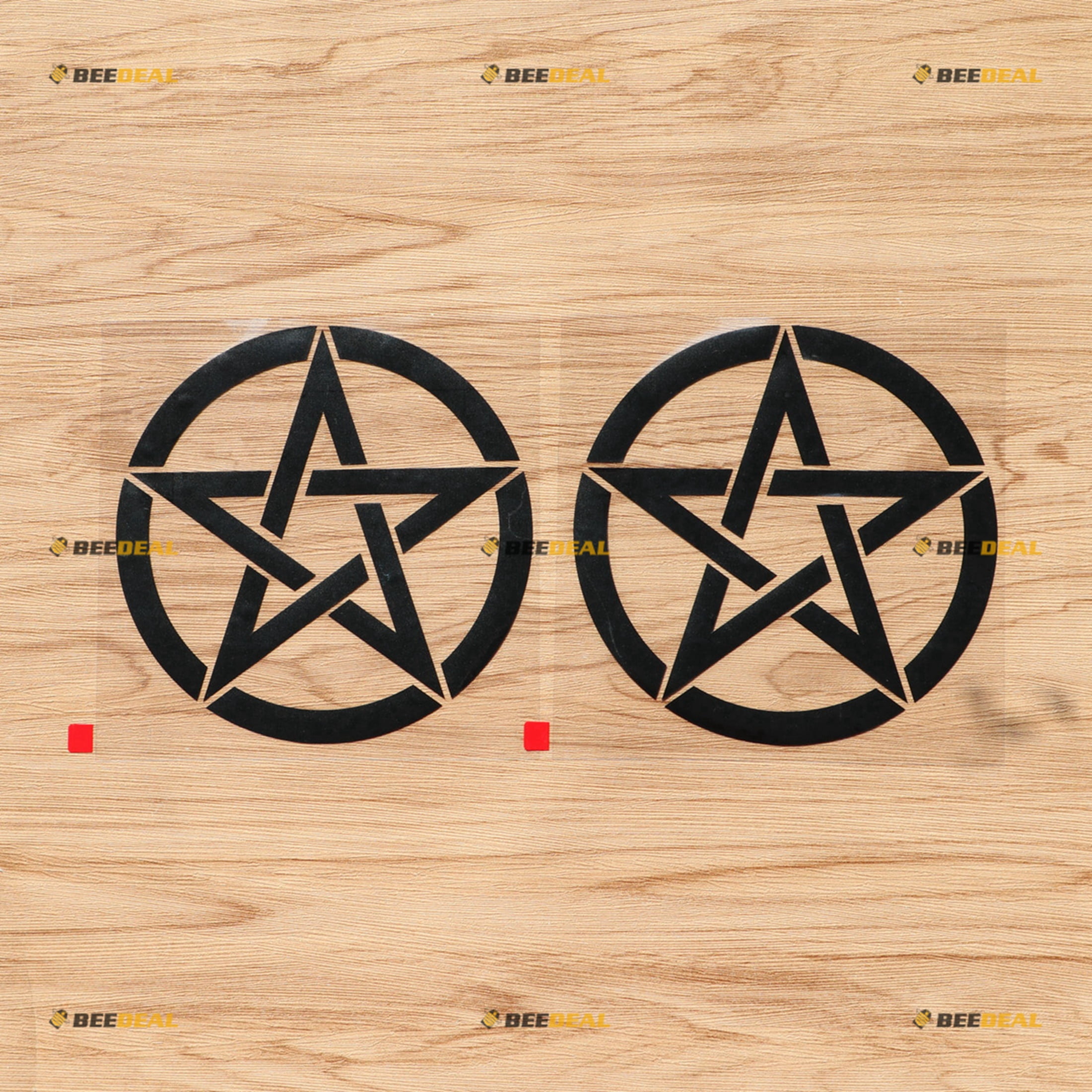 2X Black 4" Pentagram Wiccan Pagan Decal Sticker Car Vinyl Roundel ...