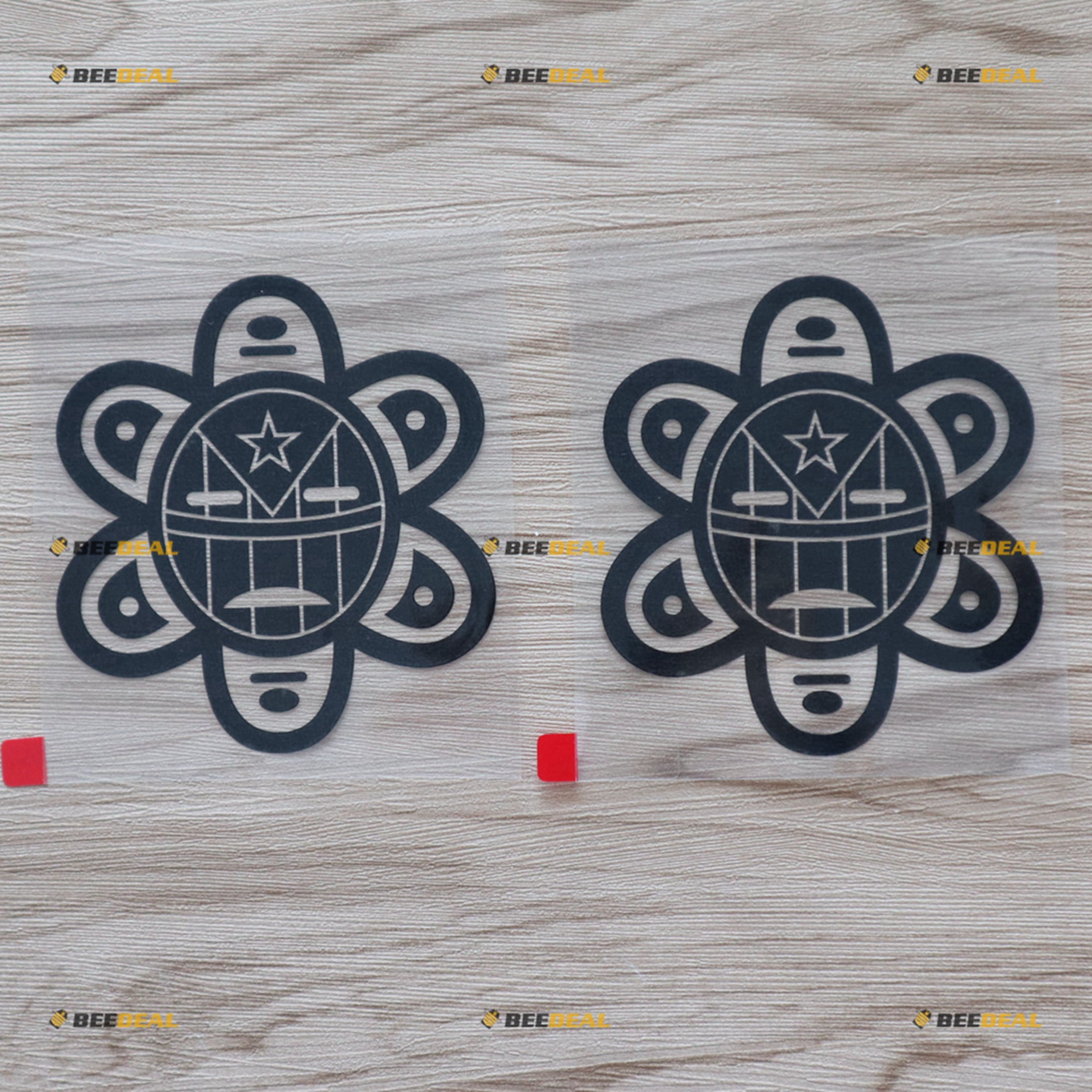 2X Black 4" Taino Sun Symbol Decal Sticker Puerto Rico Flag PR Car Vinyl - Walmart.com