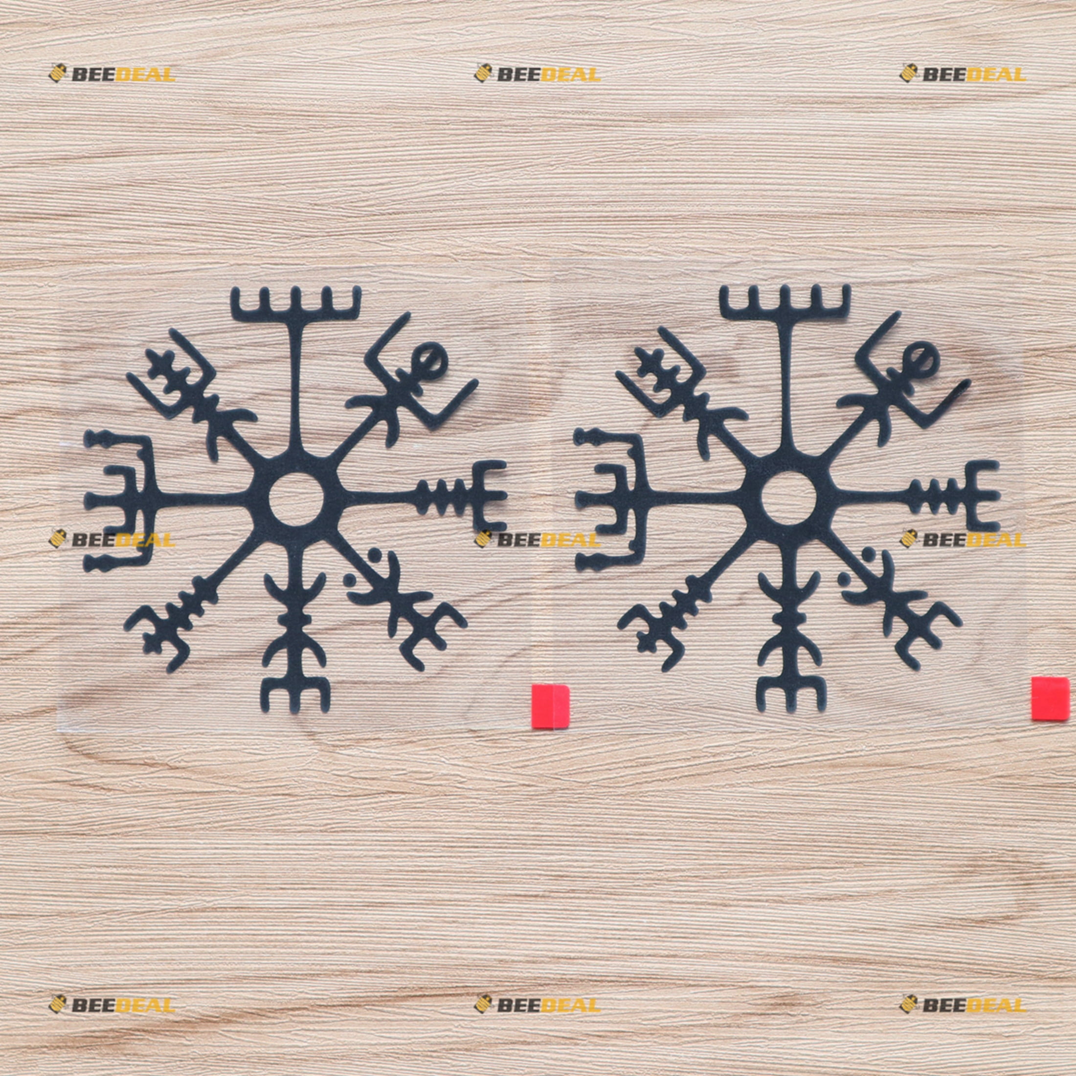 2X Black 4" Vegvisir Viking Compass Decal Sticker Viking Odin Norse ...