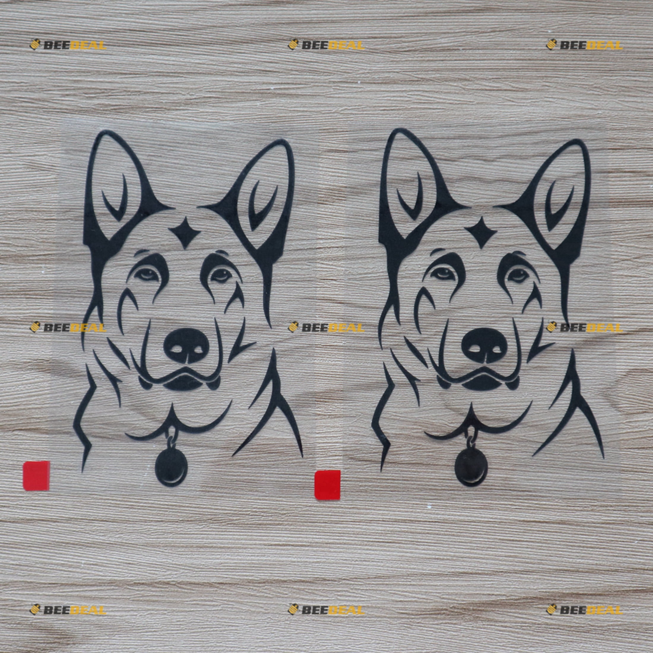 2X Black 5 Inches German Shepherd Dog Head K9 Unit Decal Vinyl Sticker ...