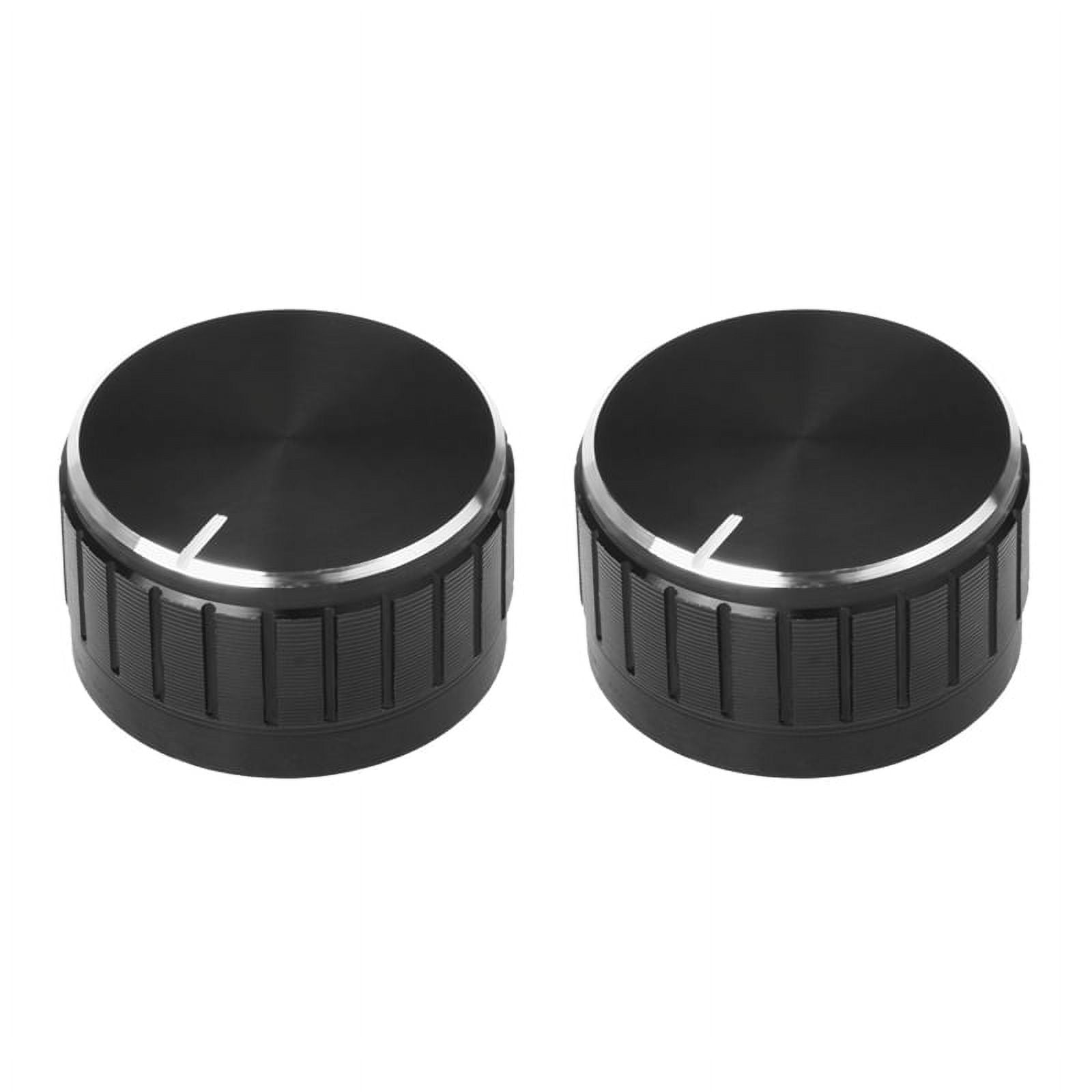 2X Black Aluminum Volume Control Amplifier Knob Wheel - Walmart.com