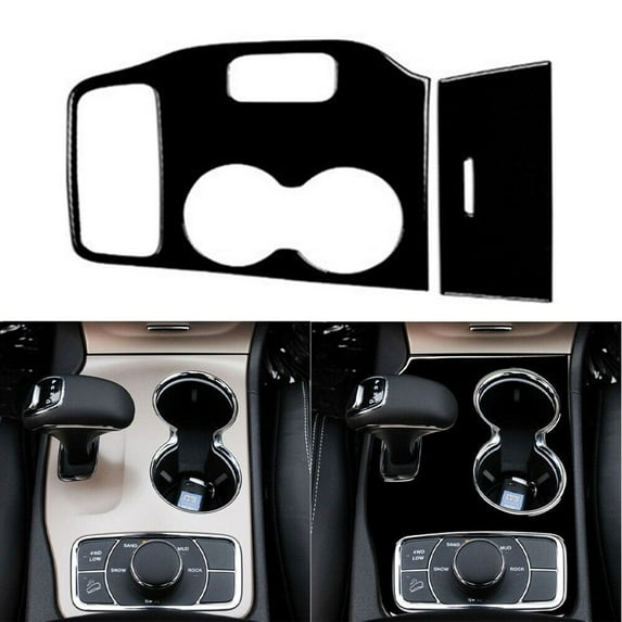 2X Black Console Gear Shift Panel Covers For Jeep For Grand For ...