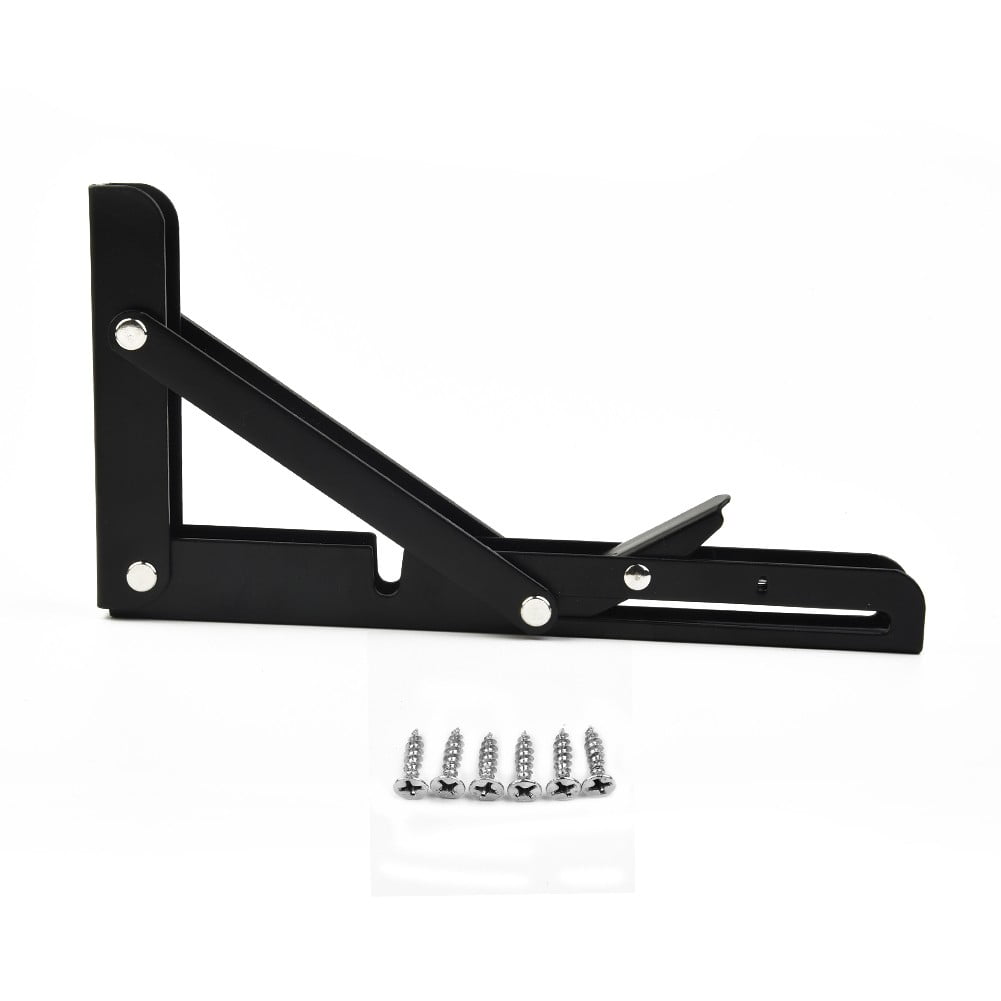 2X Black+Finish New Campervan Folding-Bracket Table Shelf Motorhome ...