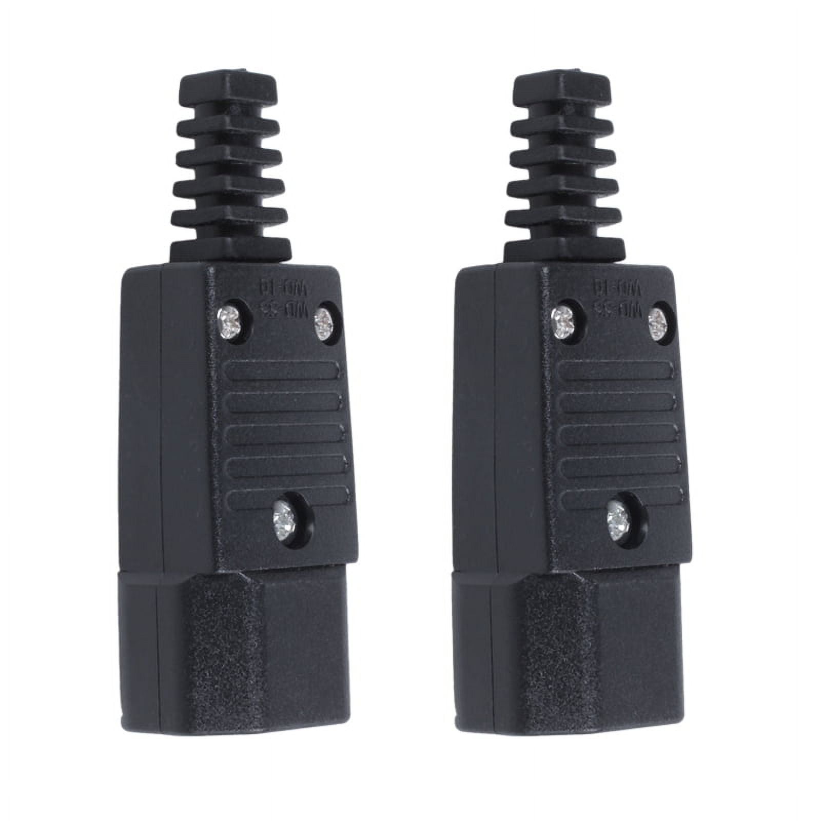 2X Black IEC-320 C14 Male Plug AC Power Inlet Socket Connector 250V 10A ...