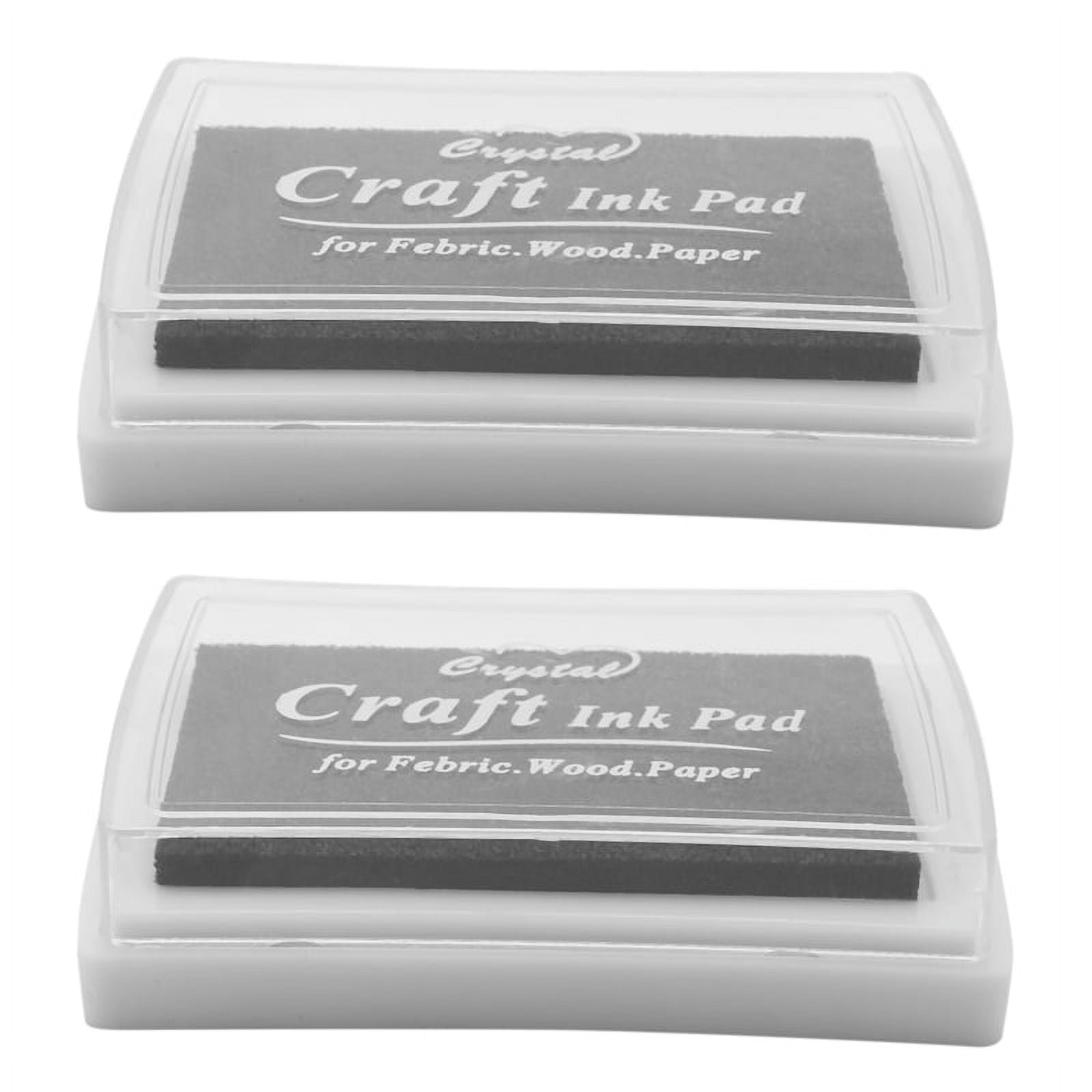 2X Black Ink Pad Inkpad Rubber Stamp Finger Print Craft Non- - Walmart.com