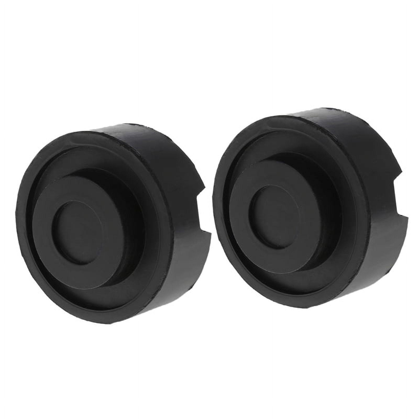 2X Black Rubber Slotted Floor Pad Frame Rail Adapter for Pinch Weld ...