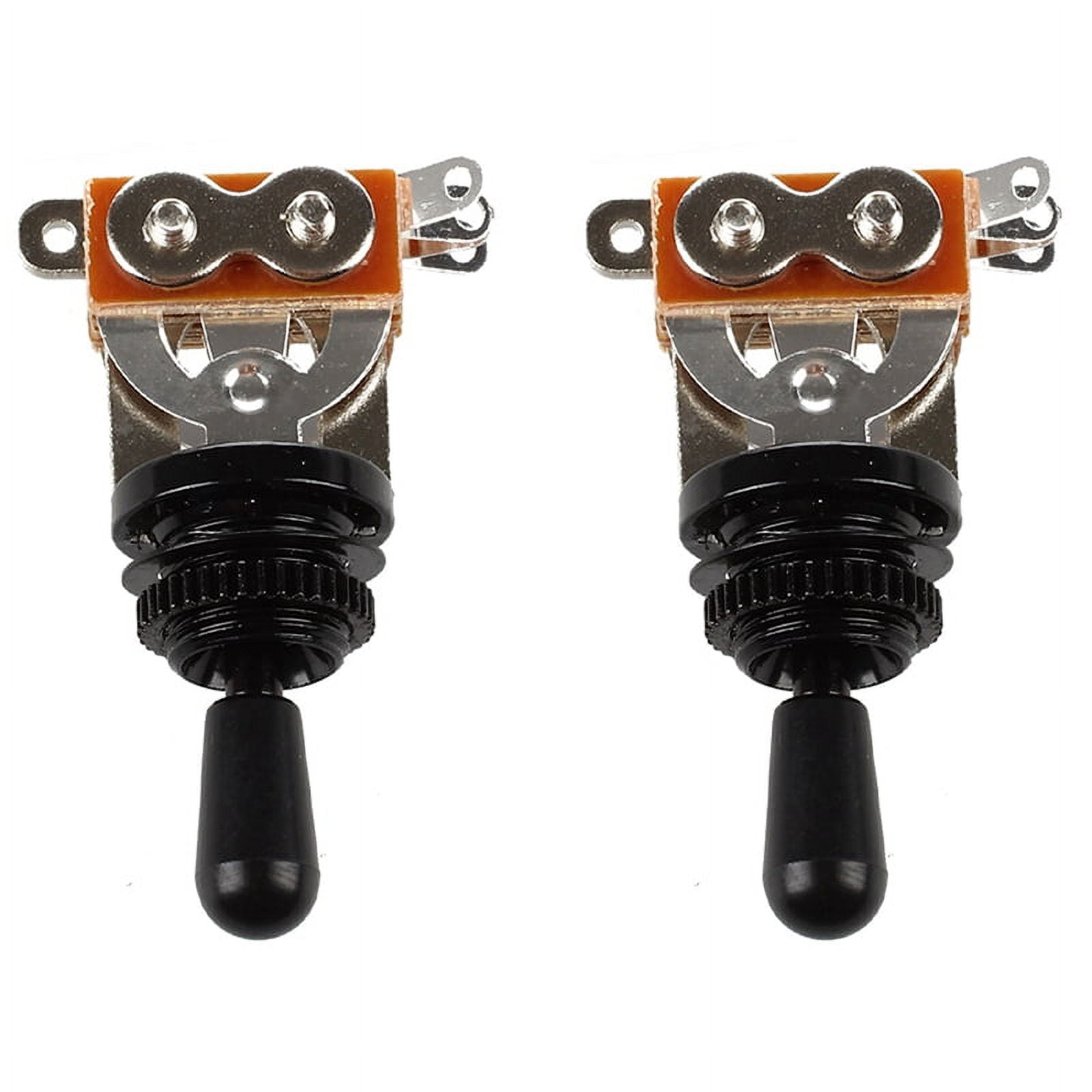2X Black Tip 3 Way Toggle Switch Selector for Electric Guitar - Walmart.com