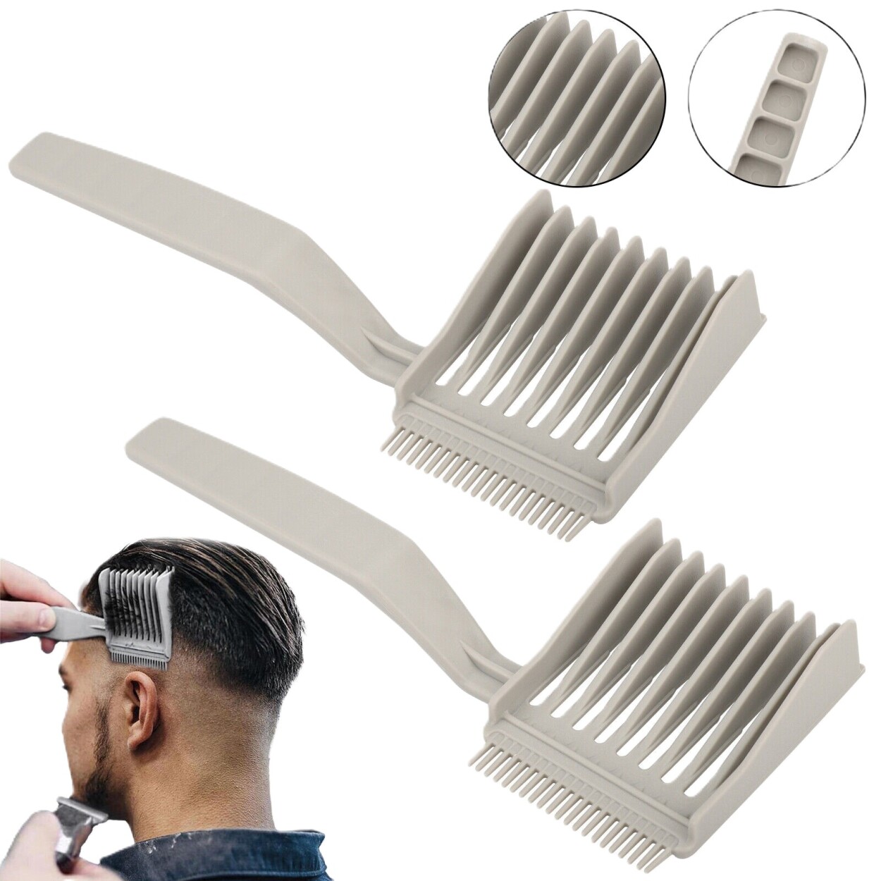 2X Blending Comb Barber Professional Hair Styling for Tapering Longer ...