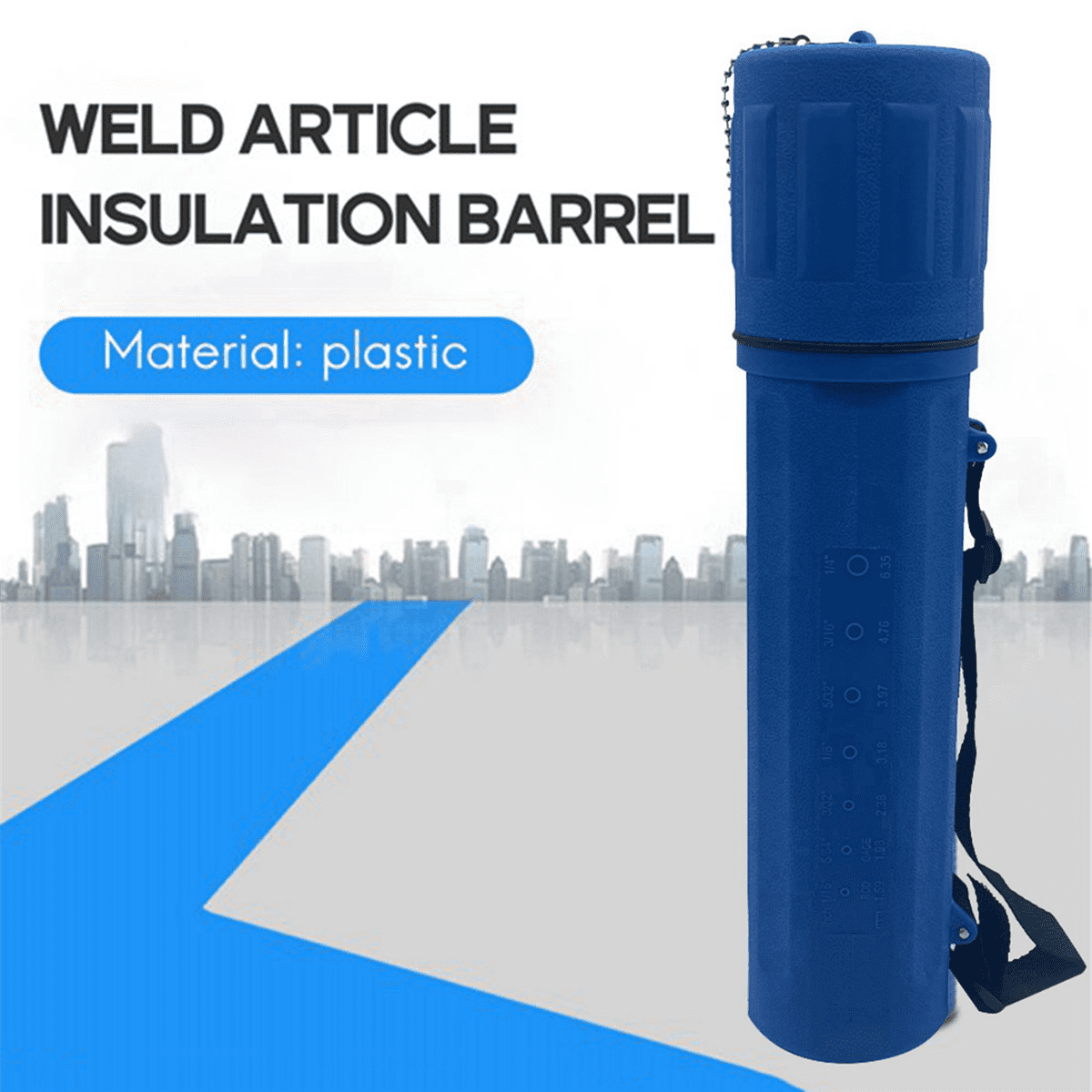 2x Blue 10lb Guard Welding Weld Electrode Rod Storage Tube Container Hold Cannister With Straps