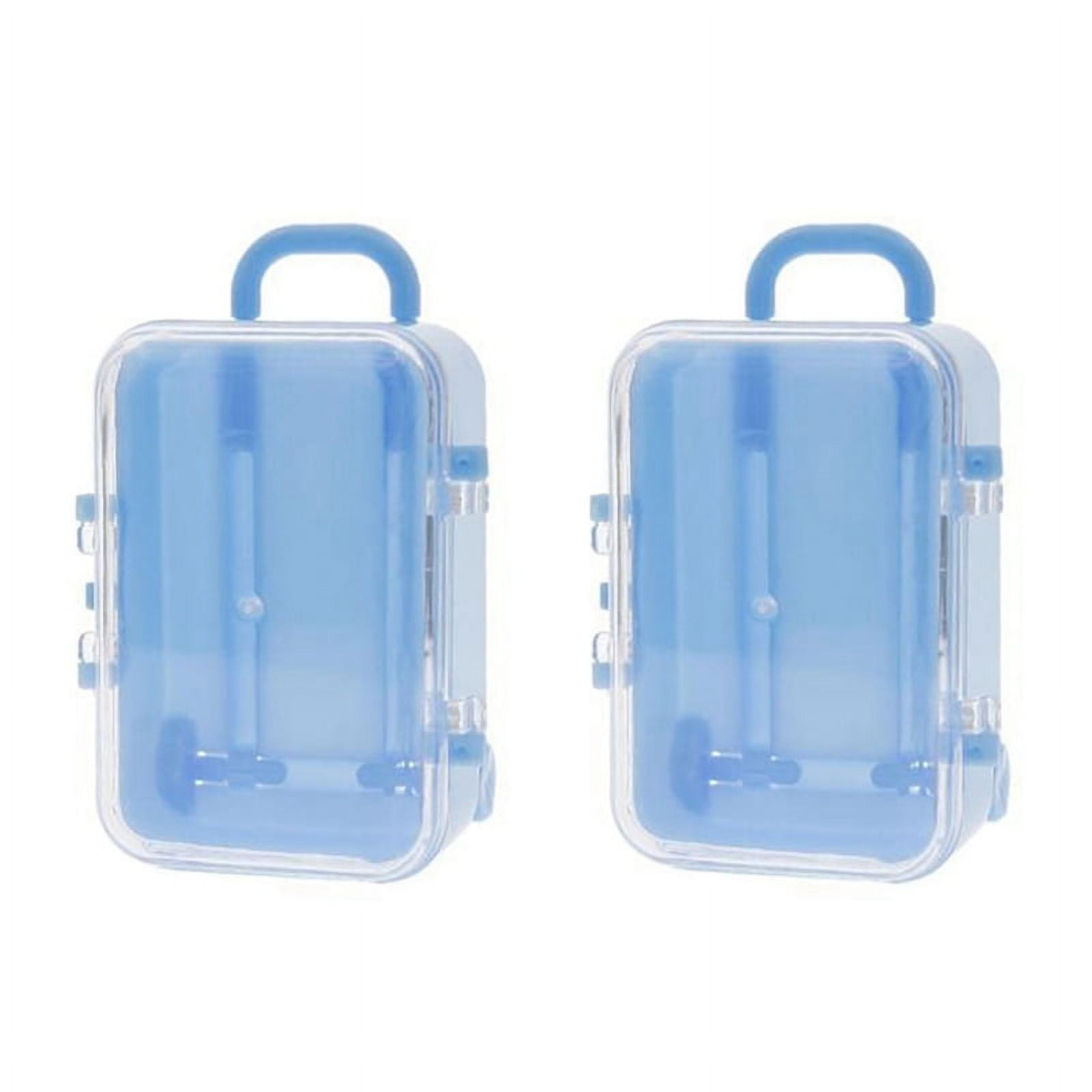 2X Blue Mini Roller Travel Suitcase Candy Box Personality Wedding Candy ...