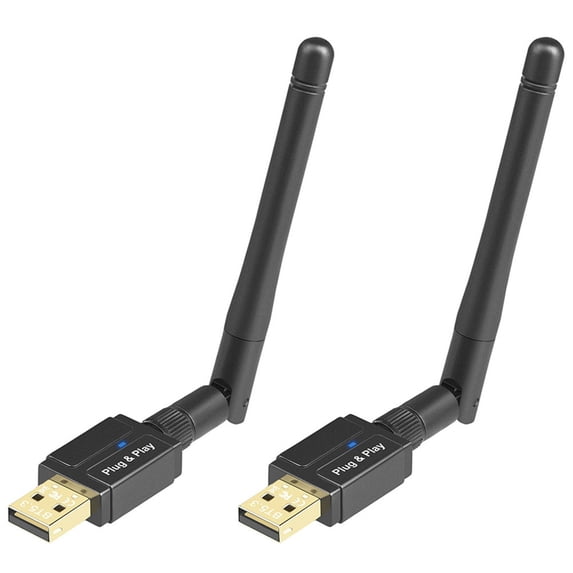 2X Bluetooth 5.3 Adapter Free Driver Computer USB Receiver Transmitter ...