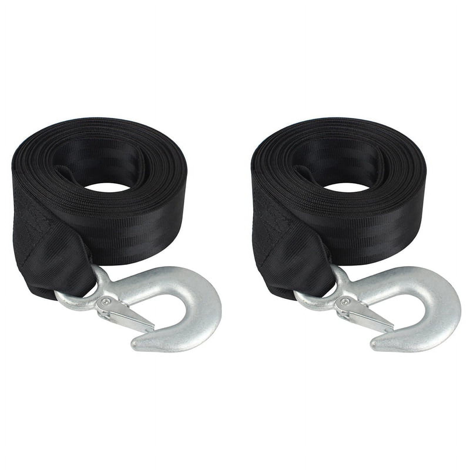 2X Boat Trailer Winch Strap Replacement with Hook for Boat, Fishing Jet ...