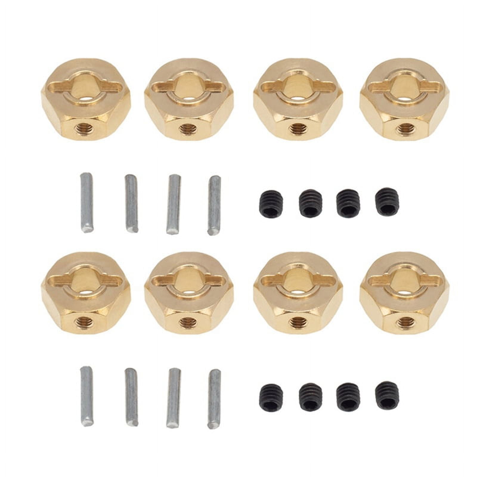 2X Brass 12mm Hex Wheel Hub Extended Adapter for Axial SCX10 III CC01 WRAITH RR10 Redcat GEN8 1/ ...