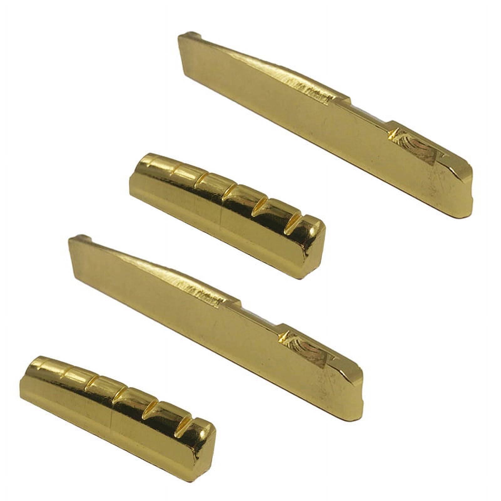 2X Brass 6 String Acoustic Guitar Bridge Nut and Saddle - Walmart.com