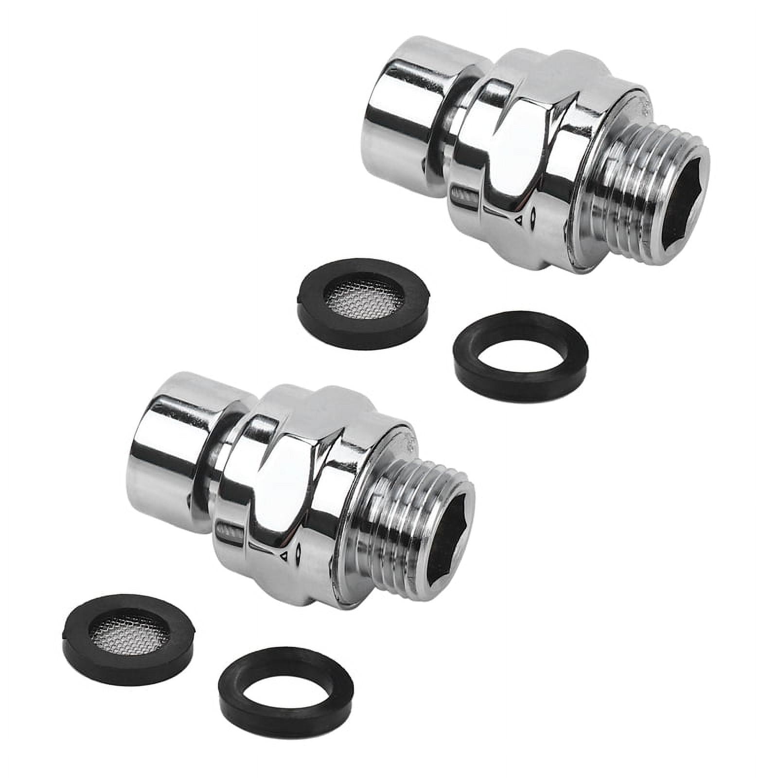 2X Brass Chrome Ball Joint Shower Arm Angle Adjustable Swivel Adapter ...