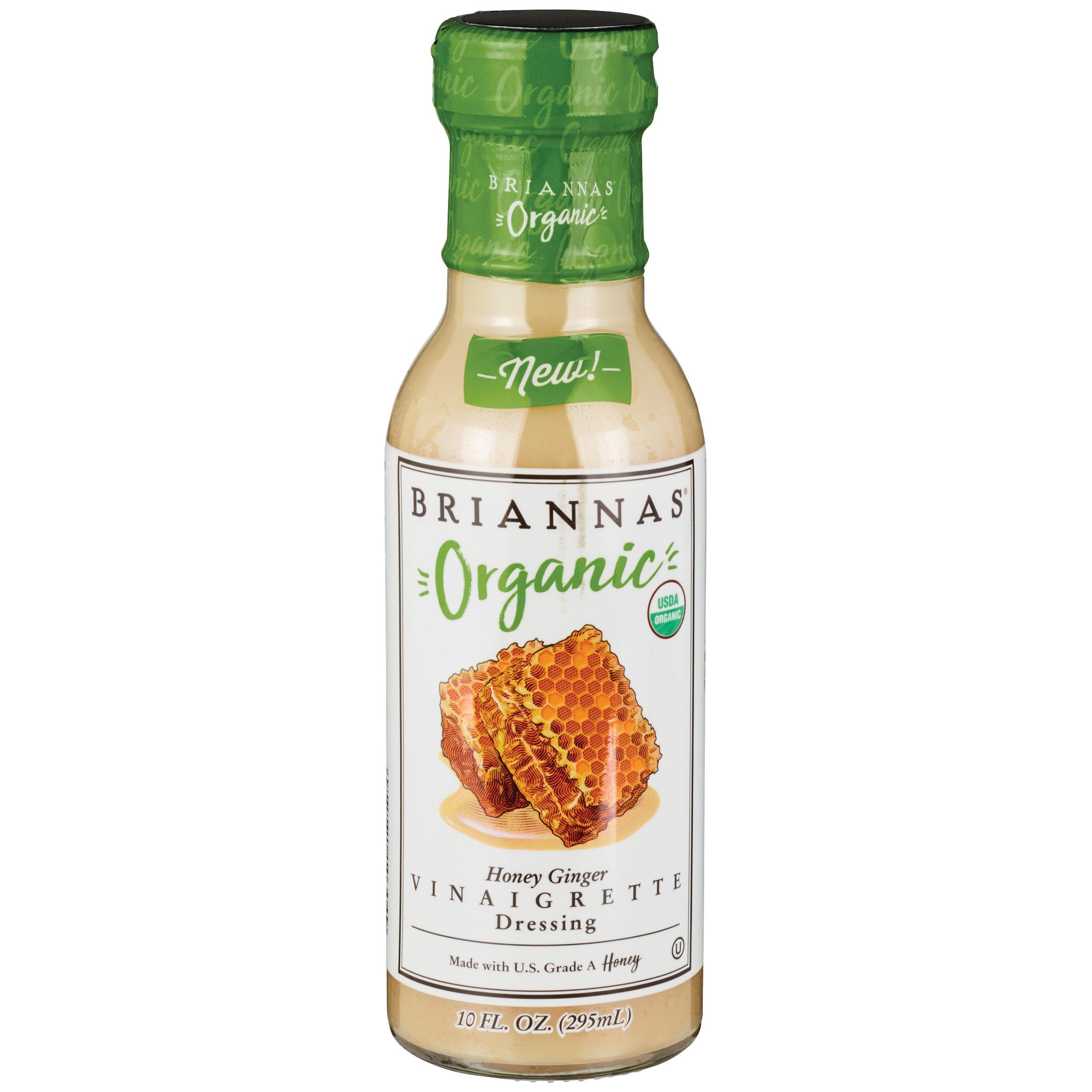2X - Briannas Organic Honey Ginger Vinaigrette Dressing - 10 oz ...