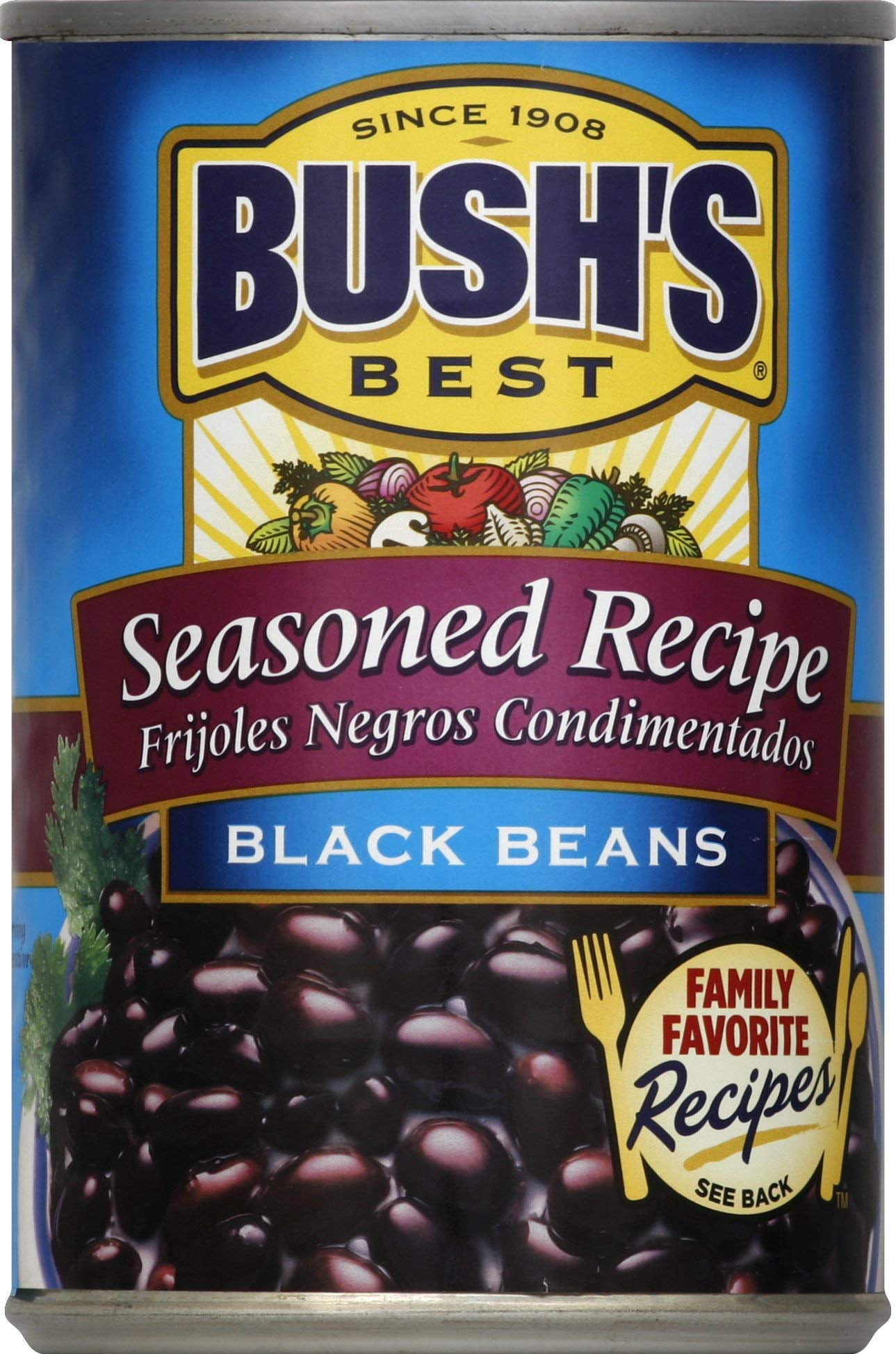 2X - Bush,S Best Seasoned Black Beans, 15 Oz - Walmart.com
