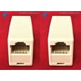 2X CAT5 Network Cable Cord Wire RJ-45 COUPLER Splice Extension ...