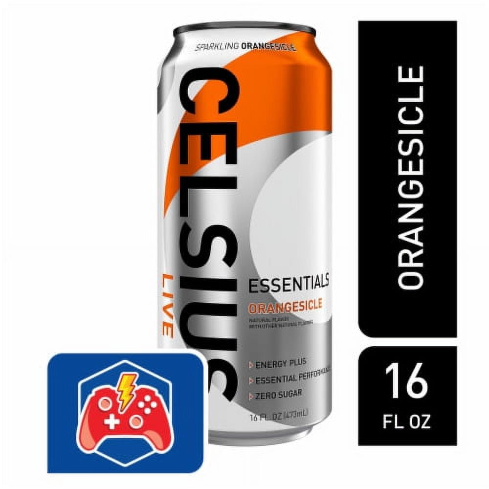 2X - CELSIUS ESSENTIALS Sparkling Orangesicle Energy Drink Can ...