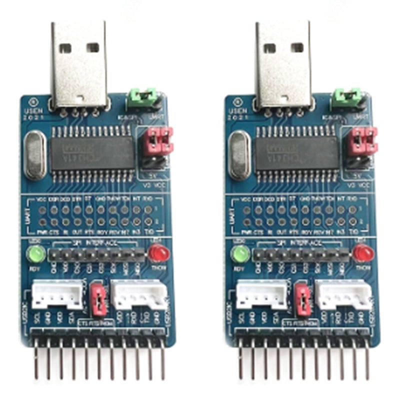 2X CH341A USB to I2C / IIC / SPI / UART / TTL / ISP Adapter EPP ...