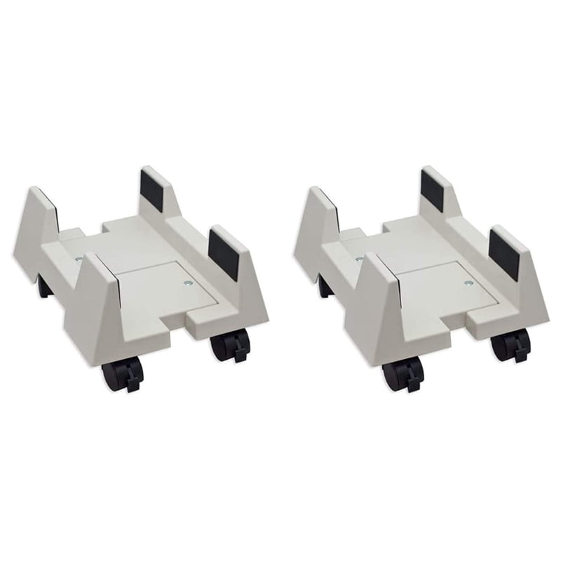 2X CPU Stand Mobile Desktop Tower Computer Floor Stand Rolling Caster ...