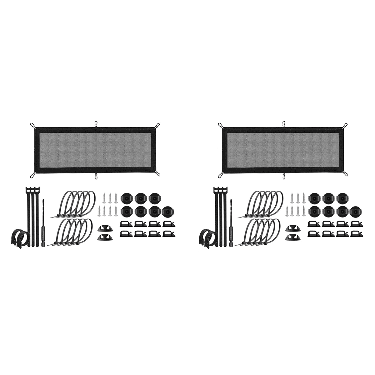 2X Cable Management Net - Under Desk Wire Management - Flexible Under ...