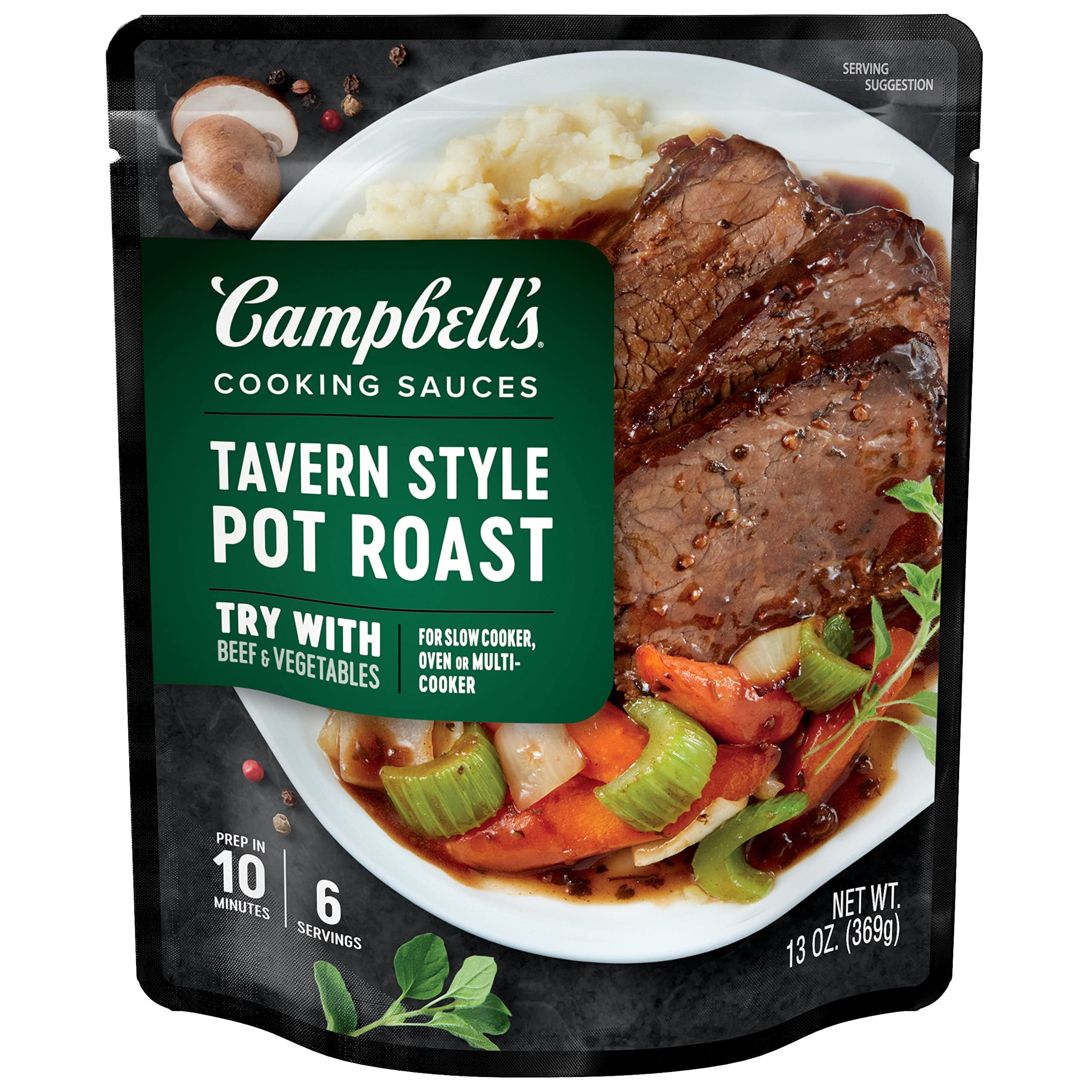 Pack of 2 - Campbell’S Cooking Sauces, Tavern Style Pot Roast, 13 Oz ...