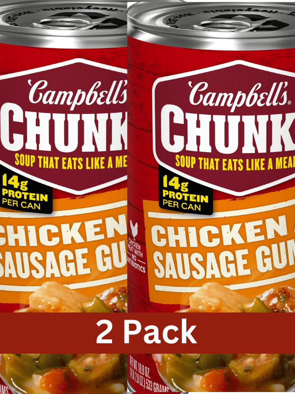 2X - Campbell's Chunky Soup, Ready to Serve Chicken and Sausage Gumbo ...