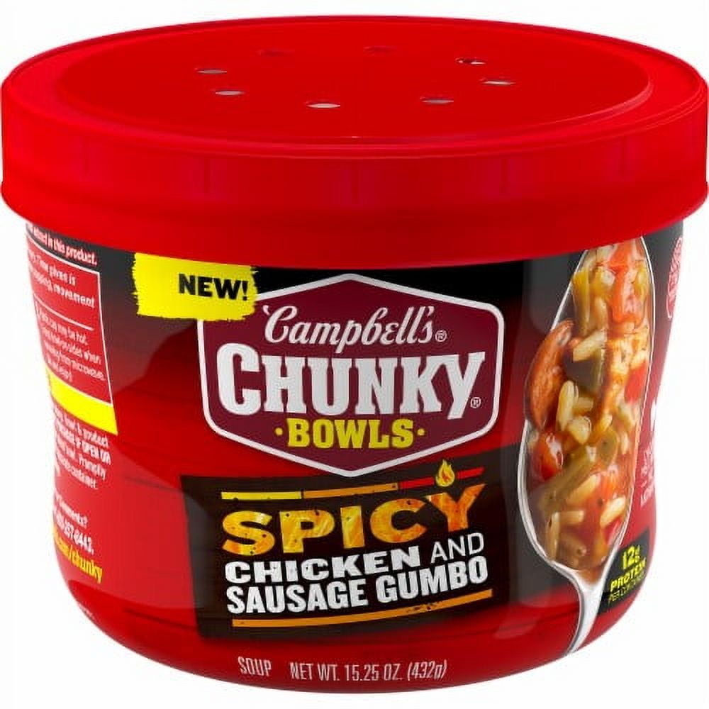 2X - Campbell's Chunky Soup Spicy Chicken and Sausage Gumbo 15.25 oz ...