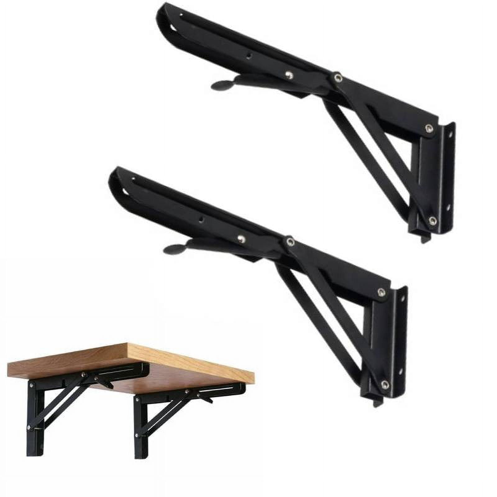 2X Campervan Folding Bracket Table Shelf Motorhome Caravan Black Finish ...
