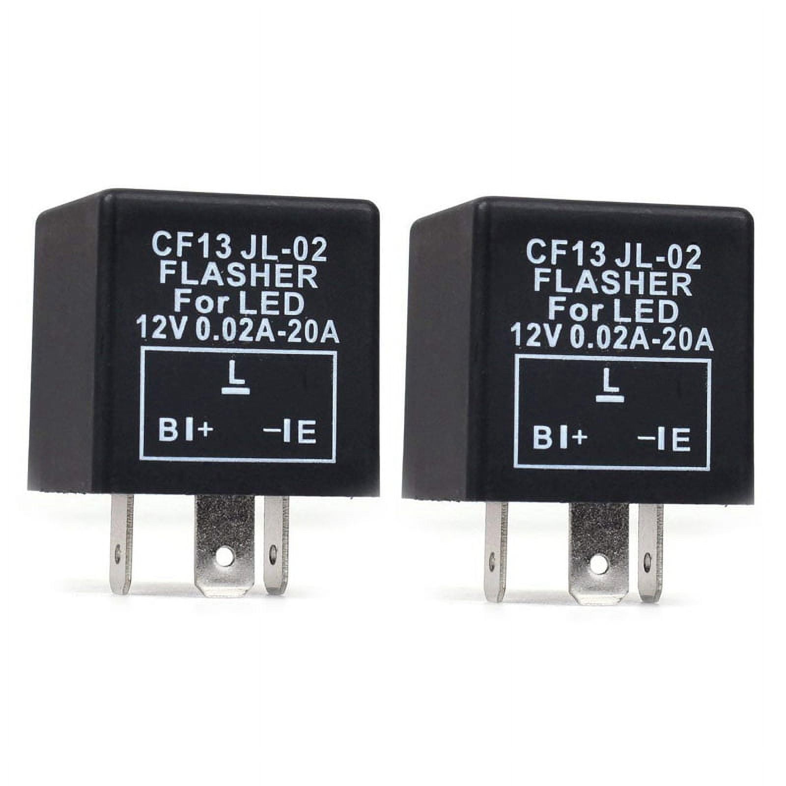 2X Car 3-Pin -13 Electronic LED 12V Flasher Relay Fix for Turn Signal ...