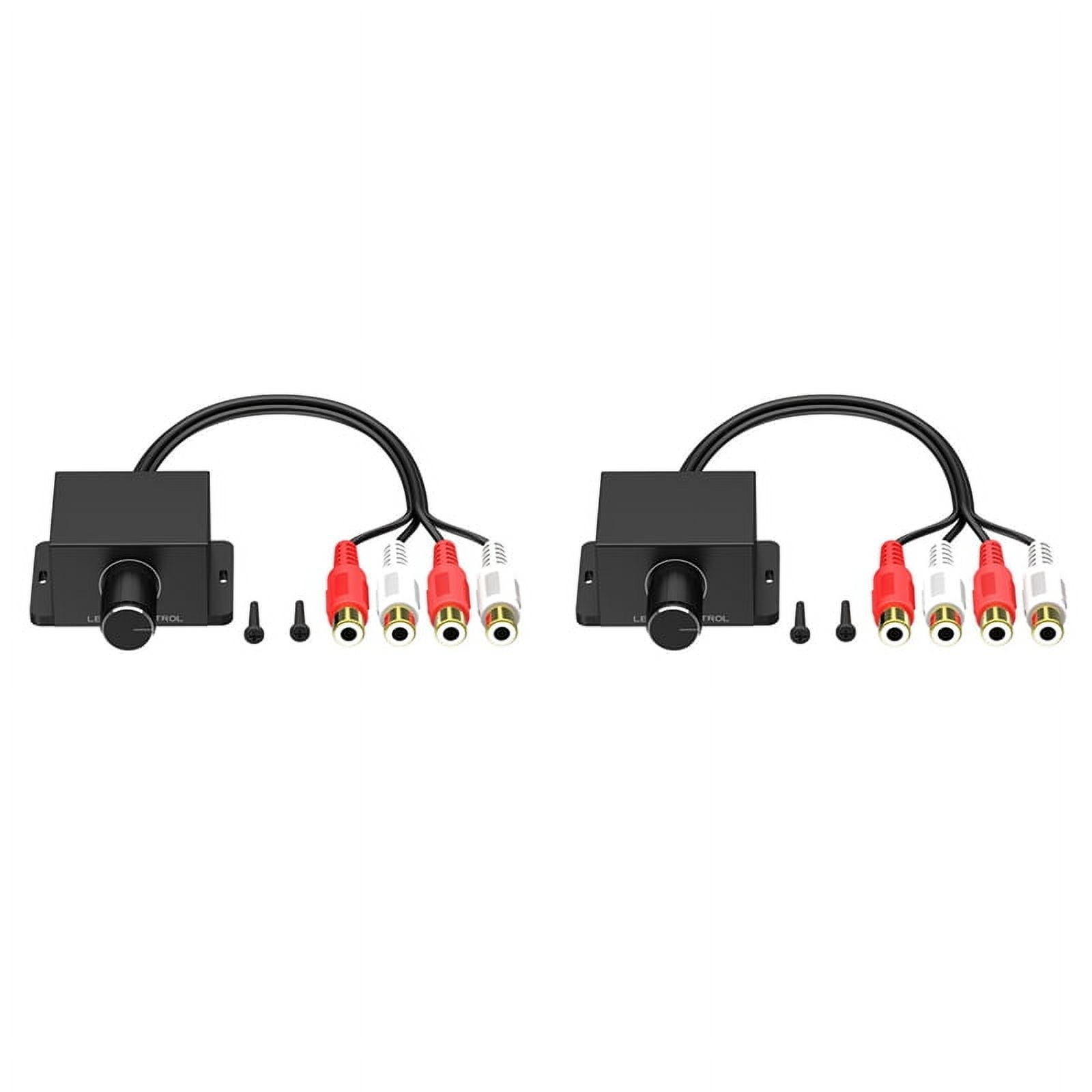 2X Car Audio Amplifier Bass Level Remote Volume Control Knob Male and ...