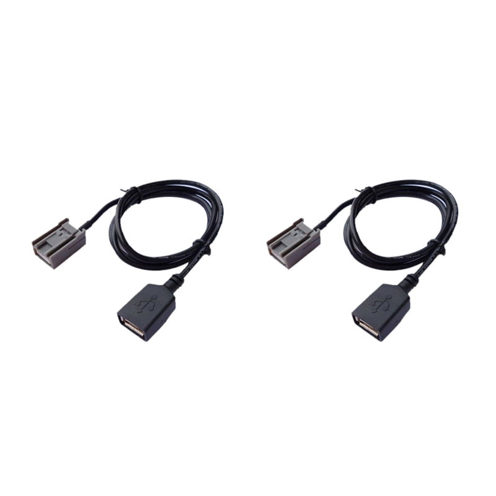 2X Car Aux USB Cable Adapter Female Port Extension Wire for Jazz -V ...
