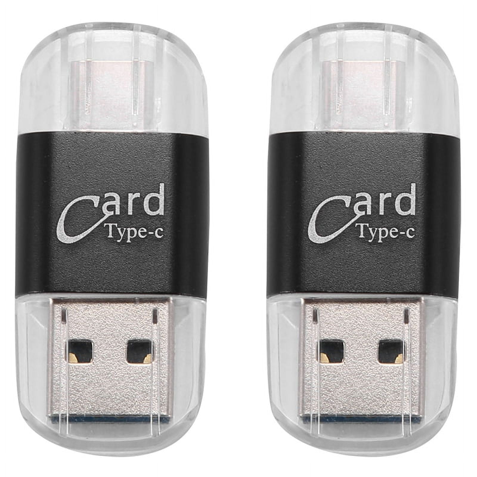2X Card Reader Aluminum USB Type C OTG -SD/TF External Memory Card ...