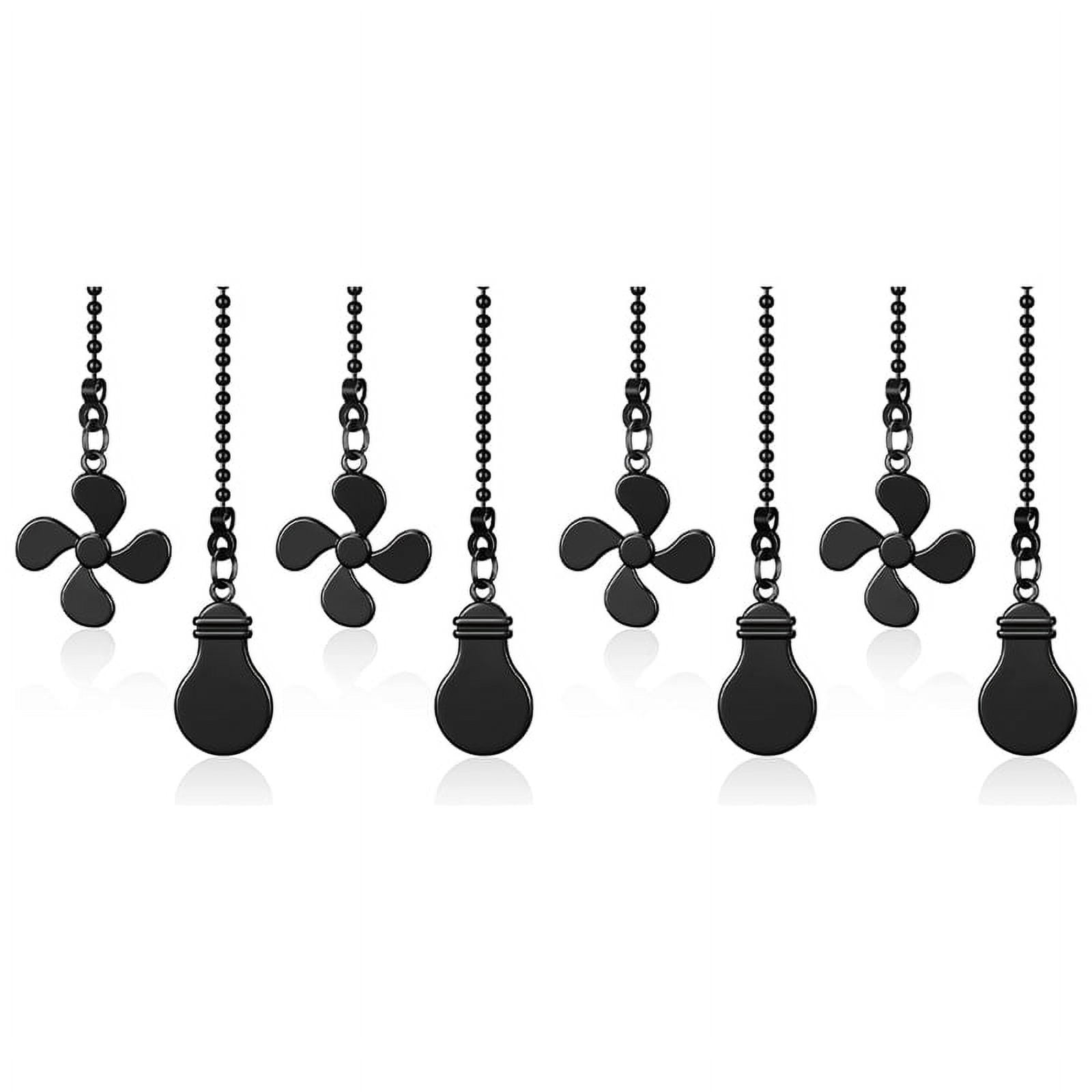 2X Ceiling Fan Pull Chain Extension Pulls Decorative 12 Inch Extender ...