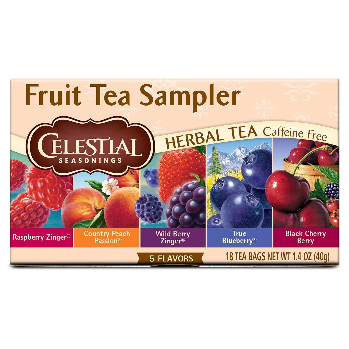 2X - Celestial Seasonings Fruit Tea Sampler Herbal Tea - 18ct - Walmart.com