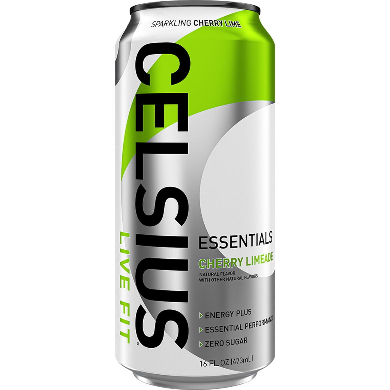 2X - Celsius Live Fit Essentials Energy - Sparkling Cherry Limeade - 16 ...