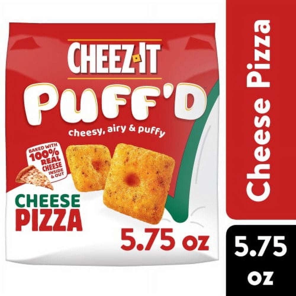 Cheez-It Puff'd Cheese Pizza Snacks, Puffy Cheddar Bites, Airy Cheese ...